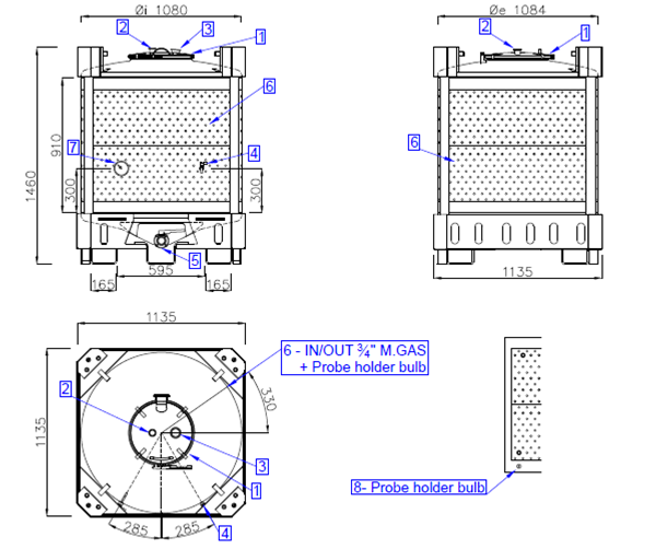 IBC Transport Tank with Jacket - Elevated